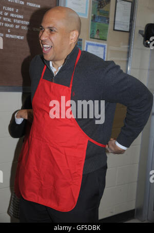 PERTH AMBOY, NJ - NOVEMBER 27- U.S. Sen. Cory Booker is joined by his ...