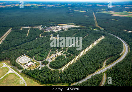 Aerial view, Volkswagen AG test track Ehra-Lessien, racetrack, Ehra ...
