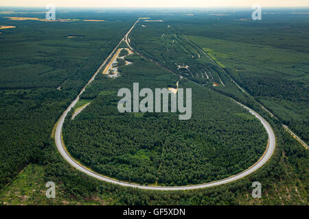 Aerial view, Volkswagen AG test track Ehra-Lessien, test track in Ehra ...