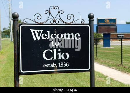 Welcome to Clio sign South Carolina USA Stock Photo - Alamy