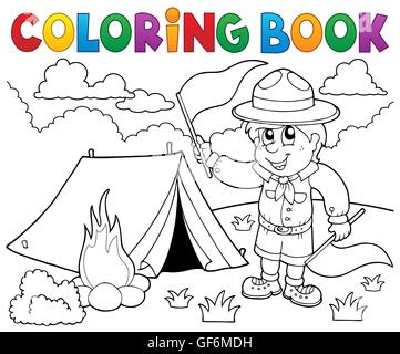 Boy Scout Flag Clipart Outline