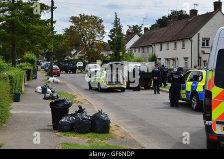 English Police Stake out in Surrey Stock Photo - Alamy