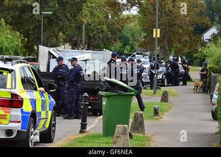 English Police Stake out in Surrey Stock Photo - Alamy