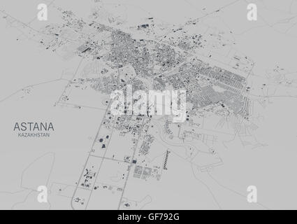 Map of Kazakhstan Stock Photo - Alamy