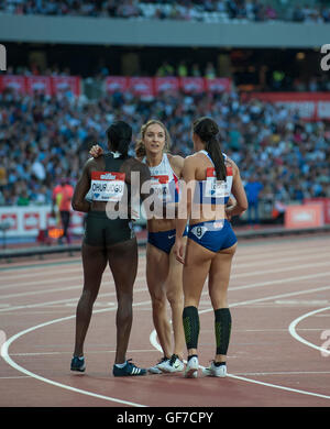 LONDON, ENGLAND - JULY 22: Seren Bundy-Davies Christine Ohuruogu Emily ...