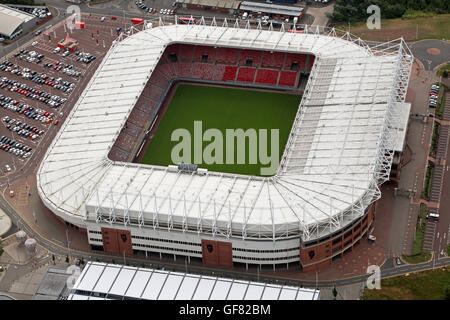 aerial view of Sunderland AFC Stadium of Light football ground, UK ...