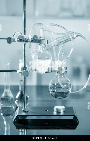 Modern chemical laboratory. Installation for synthesis Stock Photo - Alamy