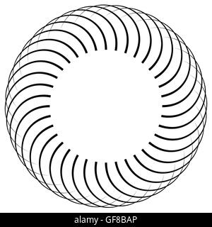 Circular element made of radial lines. abstract geometric shape Stock ...