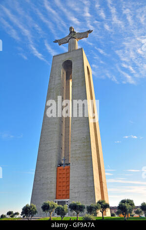 Famous Christ statue in Lisbon Almada called Cristo Rei Stock Photo - Alamy