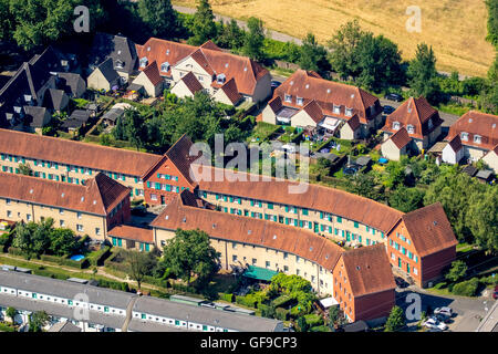 Aerial view, renovated colliery houses on the Rungenberg street and ...