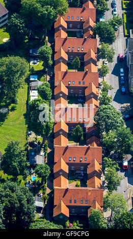 Aerial view, renovated colliery houses on the Rungenberg street and ...