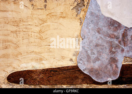 The texture of the wall, decorated in graffiti drawing with the image ...