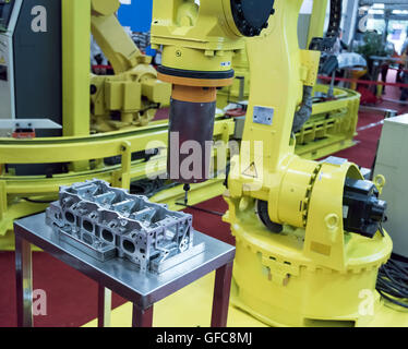 robotic machine tool in industrial manufacture plant,Smart factory ...