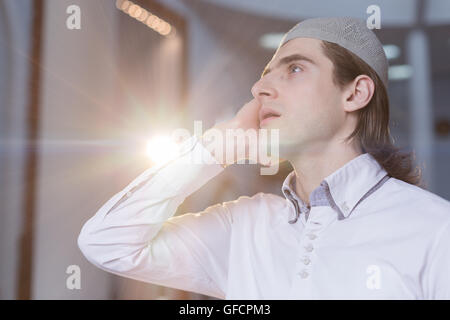 Religious muslim man praying, steps of praying Stock Photo - Alamy