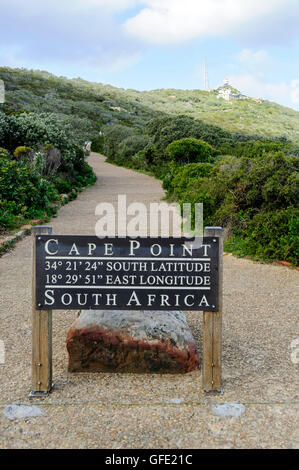 cape point, south africa GPS coordinates sign board Stock Photo - Alamy