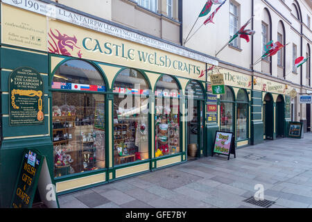 Castle Welsh Crafts Gift shop Cardiff Wales UK Stock Photo - Alamy