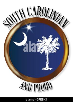 South Carolina Usa flag badge button Stock Vector Image & Art - Alamy