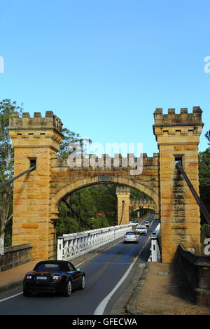The historic Hampden Bridge in the town of Kangaroo Valley, NSW ...