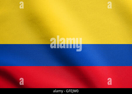 Colombian Flag In The Wind Stock Photo - Alamy