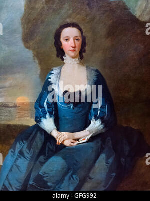 Flora MacDonald. Portrait of the Jacobite heroine Flora Macdonald (1722-1790), famed for helping ...