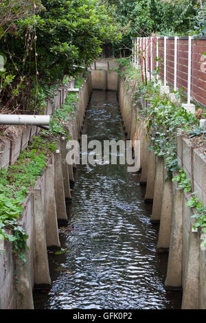 Japanese small canal besides residential street Stock Photo - Alamy