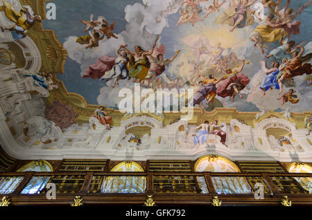 Melk: Melk Abbey monastery: Library with ceiling fresco by Paul Troger ...