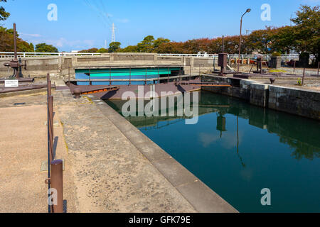 Lock (water navigation), Japan Stock Photo - Alamy