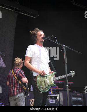 Portsmouth, VIRGINIA, USA. 29th July, 2016. SOJA members JACOB HEMPHILL ...