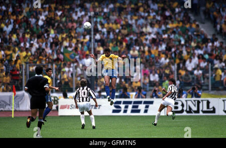 Turin, Italy. 16th June, 1990. Brazil team group (BRA) Football/Soccer ...