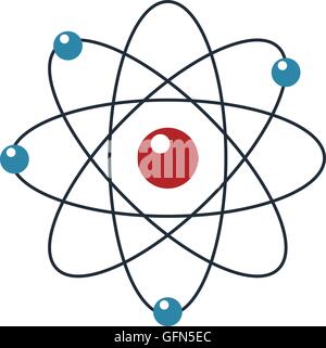 Atom construction icon cartoon vector. Lab research. Medical science ...