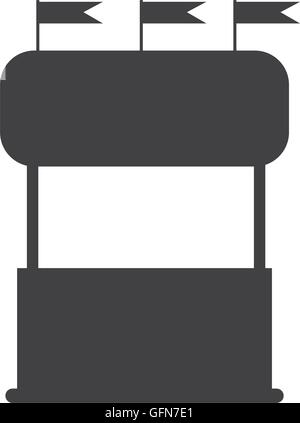 Red carnival fair booth icon, flat style Stock Vector Image & Art - Alamy