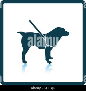 Gude dog icon. Shadow reflection design. Vector illustration Stock ...