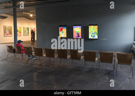 An interior of the Salt Gallery in Saltaire village, West Yorkshire ...