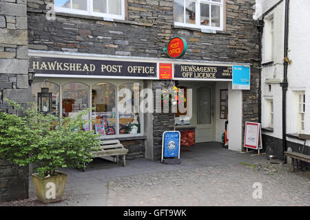 hawkshead post office hawkshead village lake district, cumbria, england ...