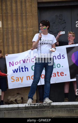 Chloe Smith MP, Conservative NorwichNorth, Norwich Pride 30 July 2016 ...