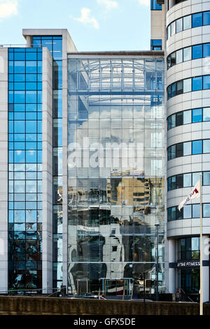 Reflections of Bridgewater Place in Leeds, which became a wind death ...