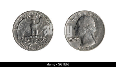 "QUARTER DOLLAR OBVERSE AND REVERSE Stock Photo - Alamy