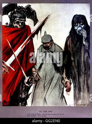 Cartoon, Death and the Kaiser, WW1 Stock Photo - Alamy