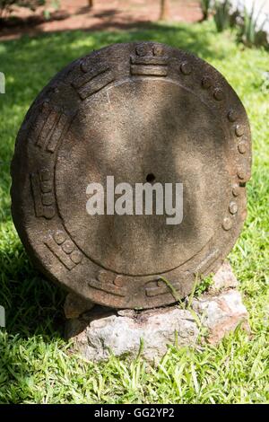 Traditional Stone Money or Rai in front of Pebau or Traditional ...