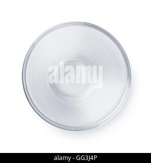 Top view of empty glass bowl for making natural homemade cosmetic mask ...