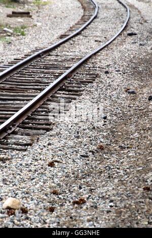 Narrow gauge and standard gauge rails Stock Photo - Alamy