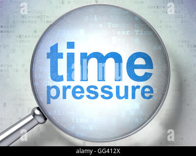 Time concept: Time Pressure with optical glass Stock Photo - Alamy