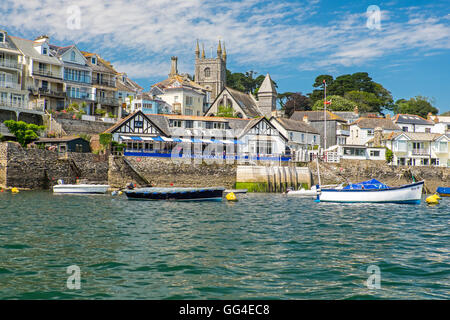 Boats in Fowey Harbour Cornwall England Stock Photo - Alamy