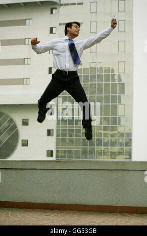 adult man is jumping for joy Stock Photo - Alamy
