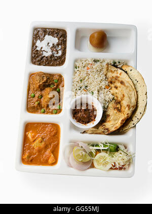 Indian thali lunch Stock Photo - Alamy