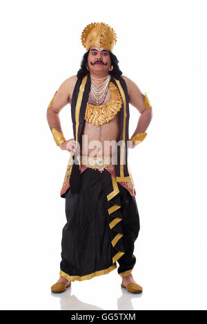 Portrait of a man dressed as Raavan Stock Photo - Alamy