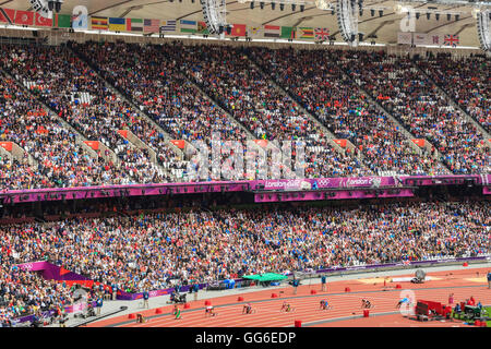 Crowds in the stadium at the summer Olympic Games, Melbourne, Australia ...