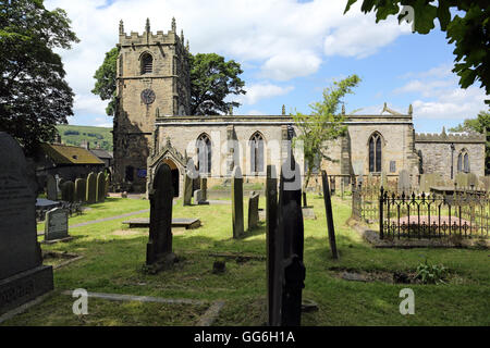 The Parish church of St Edmund Castleton Derbyshire. North West England ...