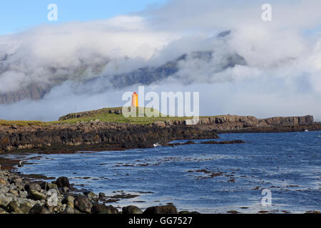 Vattarnes lighthouse, Iceland Stock Photo - Alamy