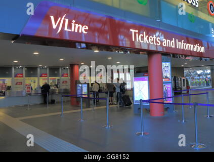 Vline ticket office at Southern Cross train station Melbourne Australia ...